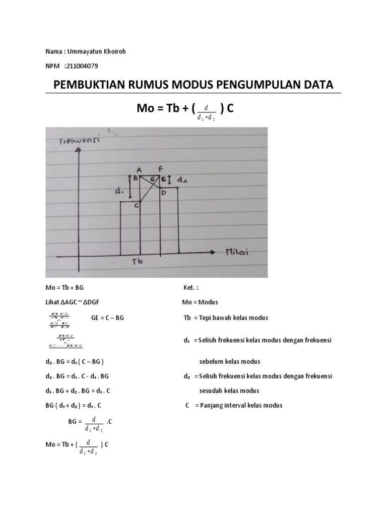Pembuktian Rumus Modus - Ummayatun Khoiroh | PDF