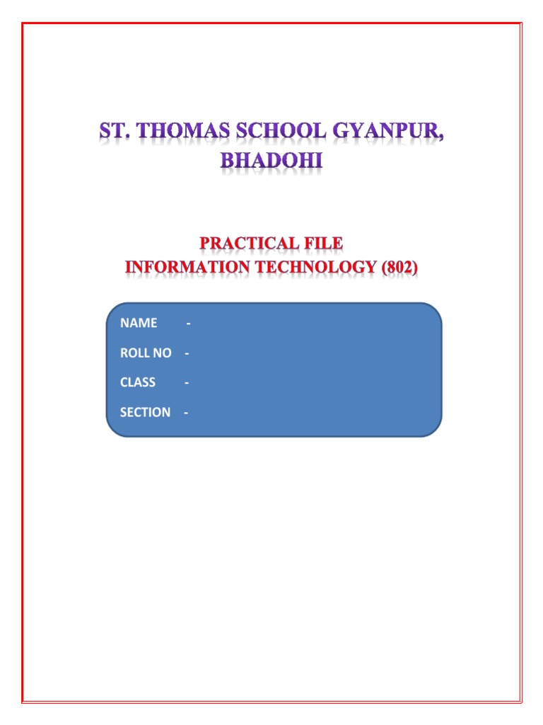 Practical File Pdf