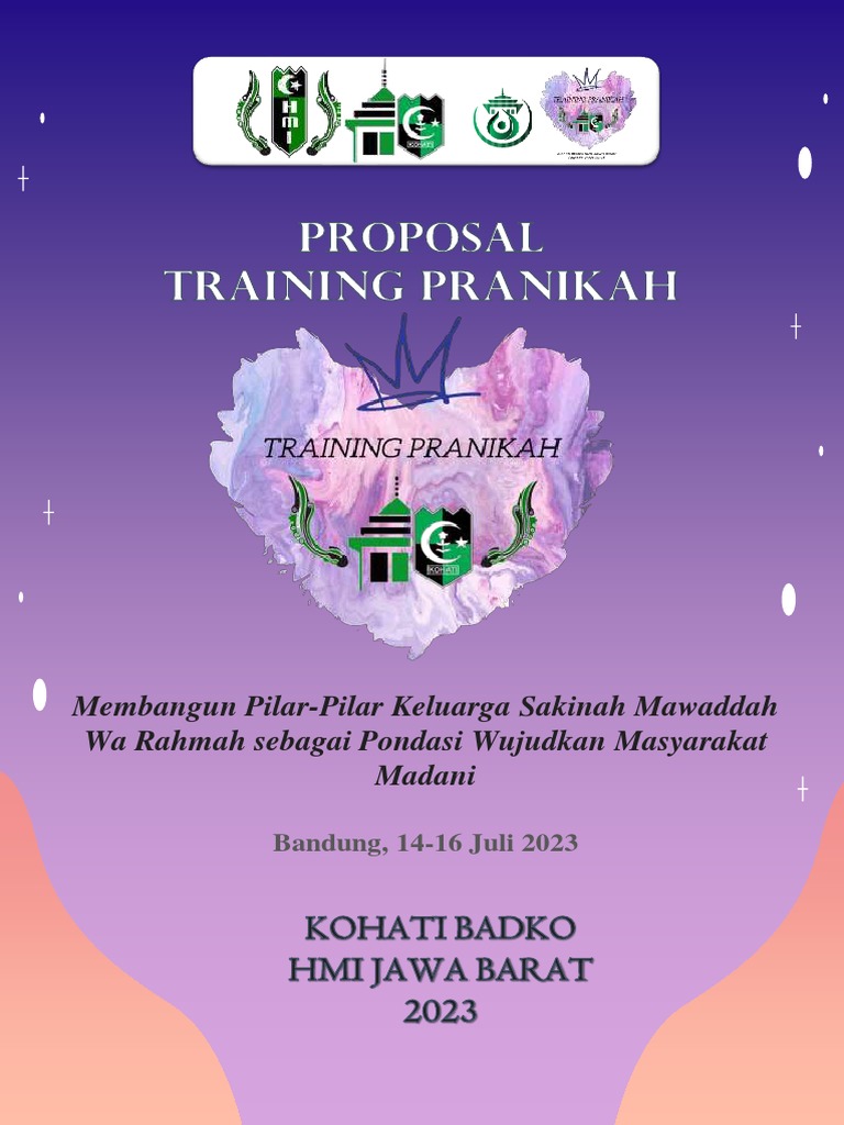 Proposal Training Pranikah Kohbad HMI Jabar | PDF
