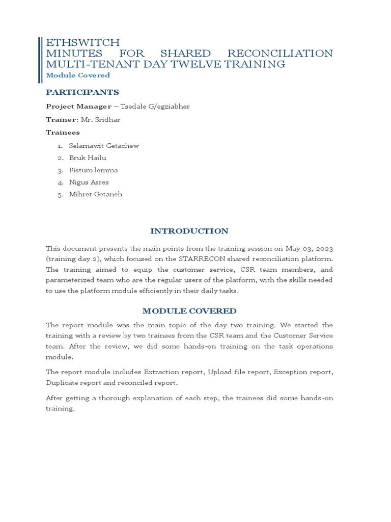 STARRECON Training Session Summary | PDF | Information Retrieval | Computer Data