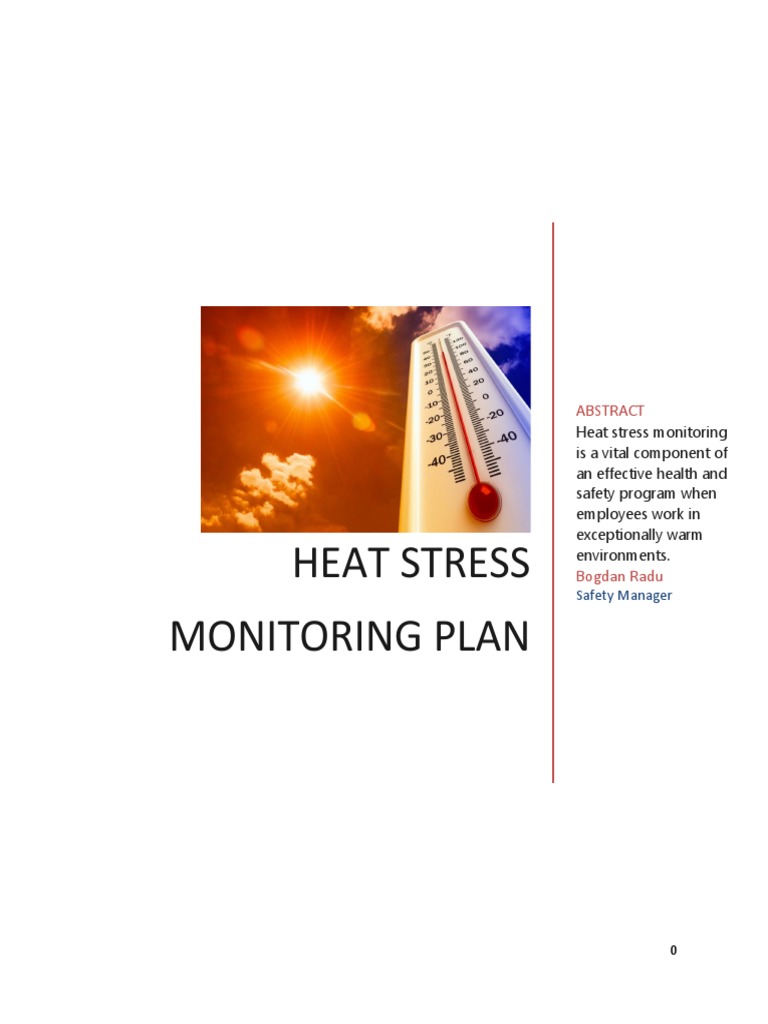Heat Stress Monitoring Plan Rev 1 English | PDF | Hyperthermia ...