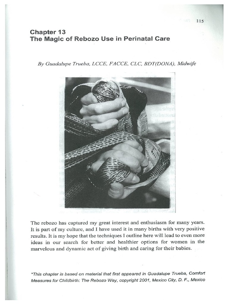 The Magic of Rebozo in Perinatal Care GUADALUPE TRUEBA | PDF