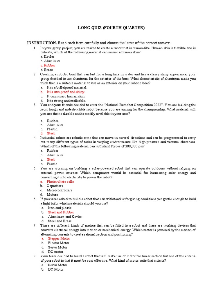Long Quiz | PDF