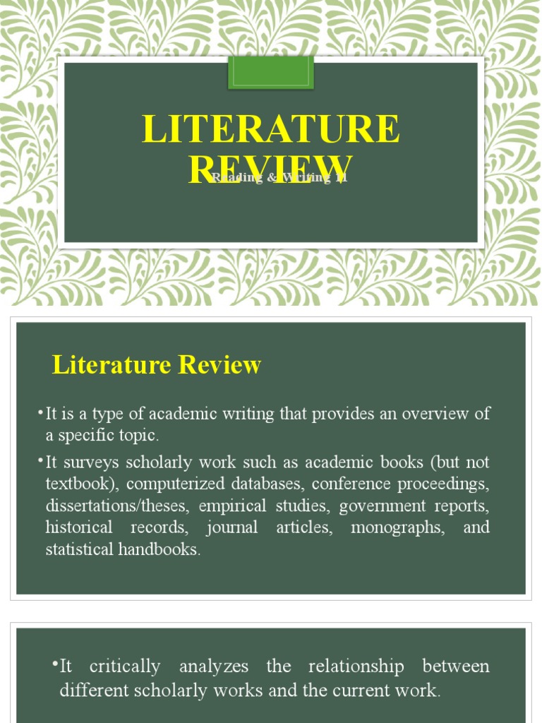 Lit Review | PDF | Literature Review | Thesis
