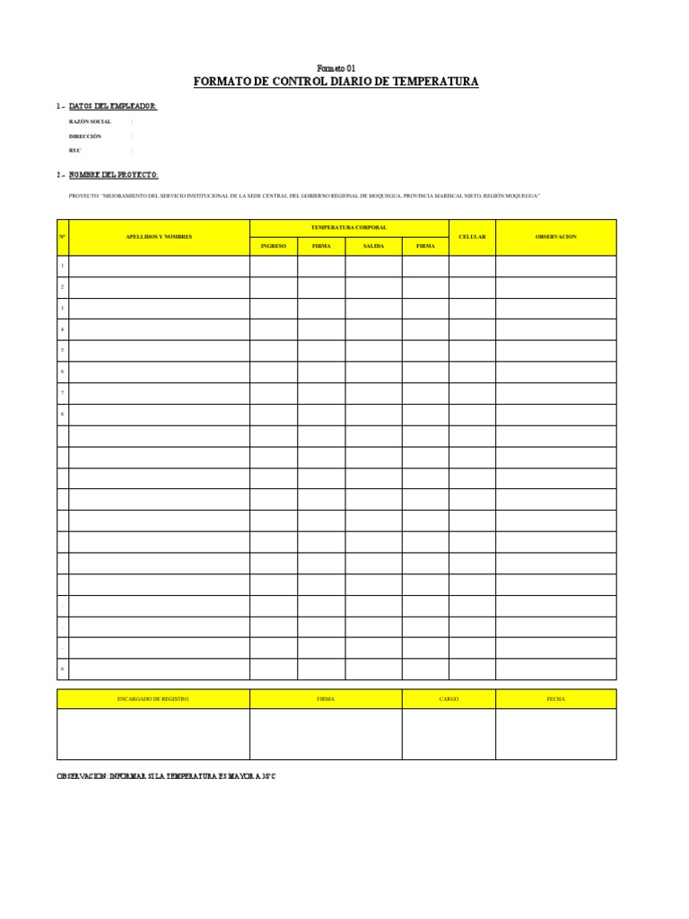 FORMATOS (Protocolos) | PDF