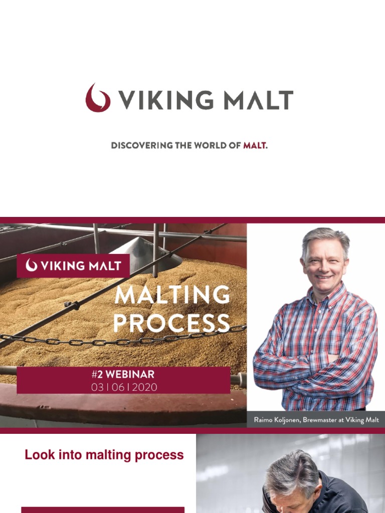 Malting Process Viking Malt 2 Webinar 03062020 | PDF | Malt | Food And ...
