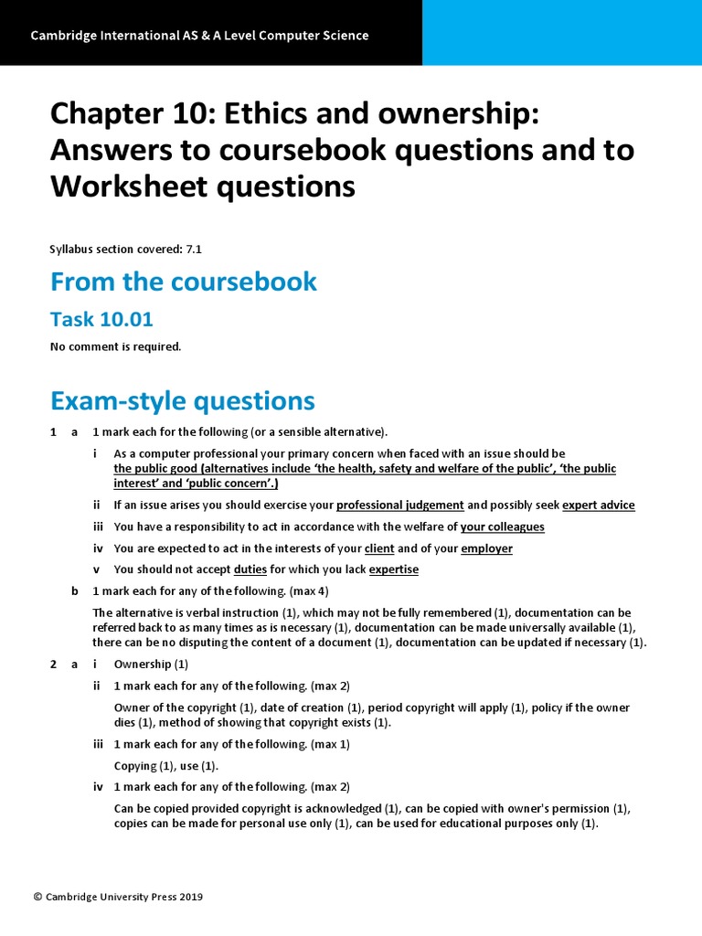 Chapter 10 Answers | PDF | Operating System | Software