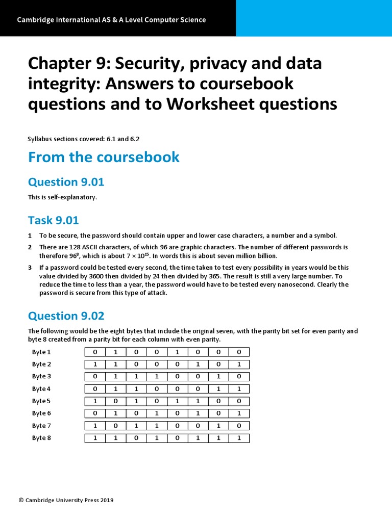 Chapter 9 Answers | PDF