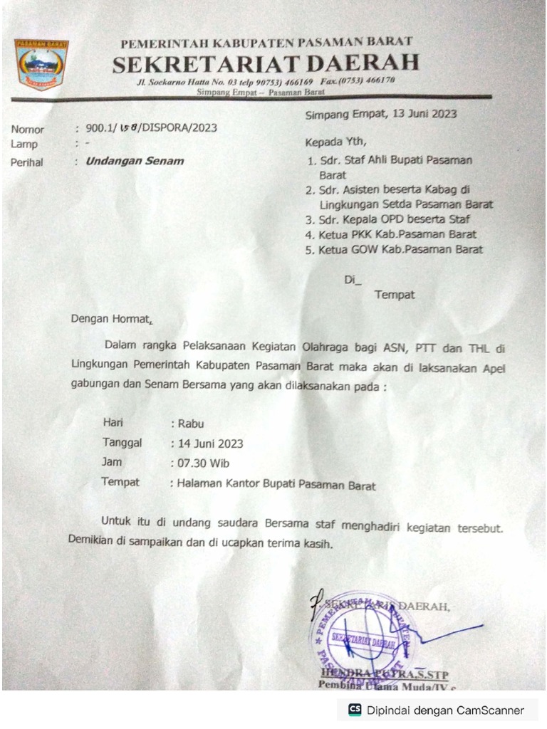 Undangan Senam Bersama-1 | PDF