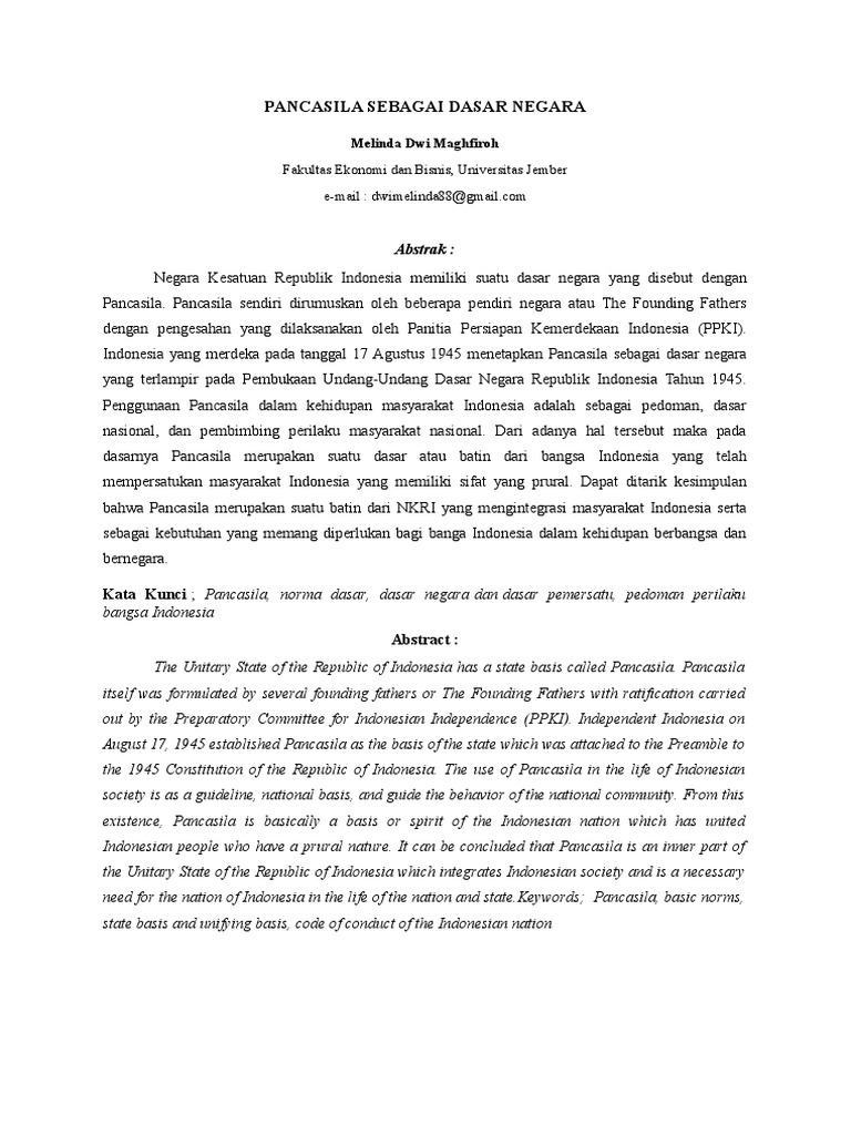 Melinda Dwi Maghfiroh - 220810102087 - UAS Paper Pancasila Sebagai ...