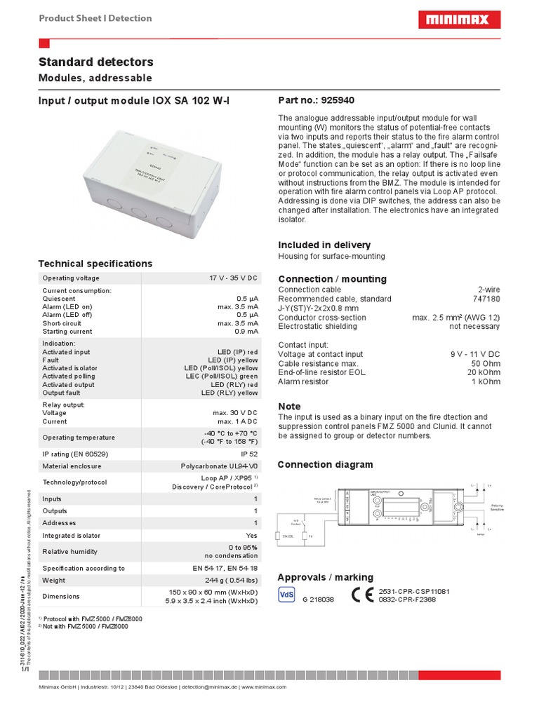 Input - Output Module IOX SA 102 W-I | PDF | Relay | Resistor