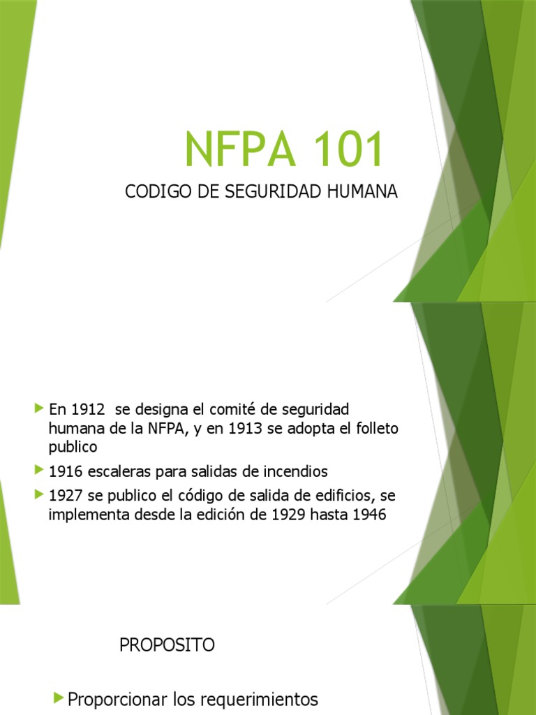 NFPA 101: Código de Seguridad Humana | PDF