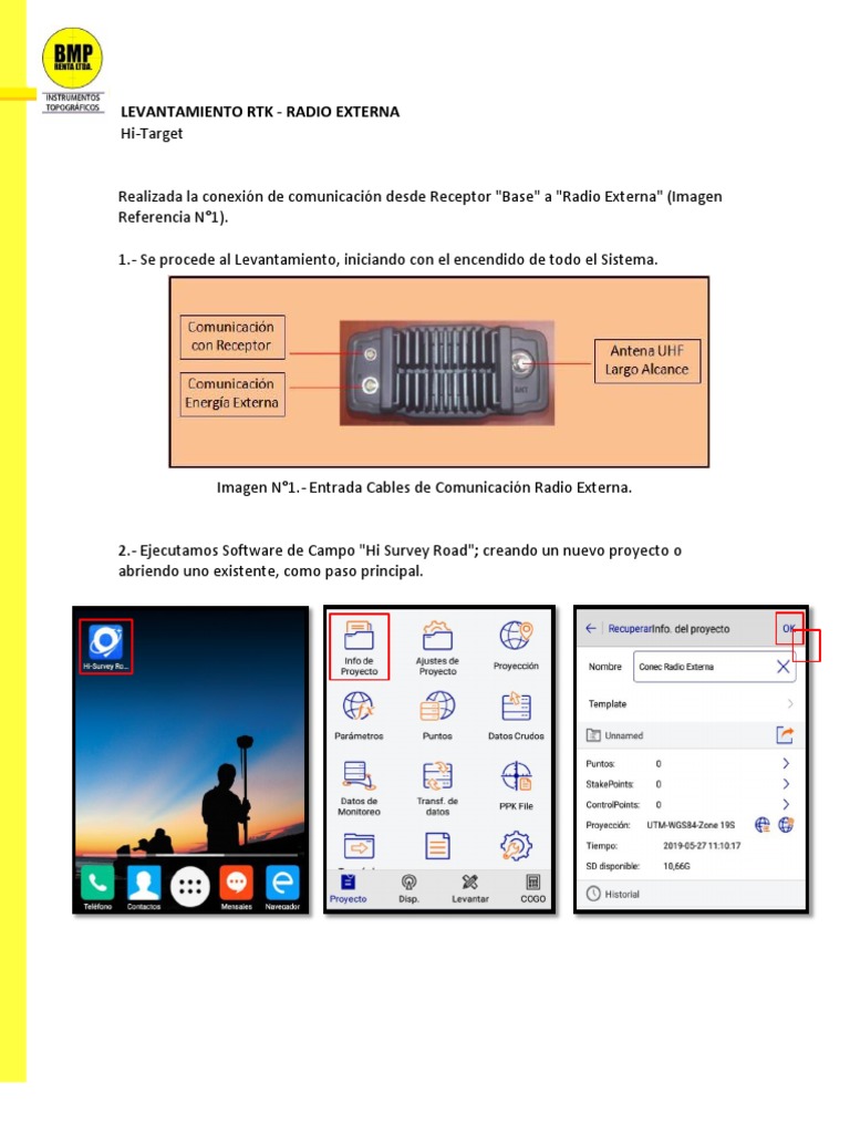 Hi Target GNSS V90Plus Levantamiento RTK - Radio Externa Hi Survey Road ...