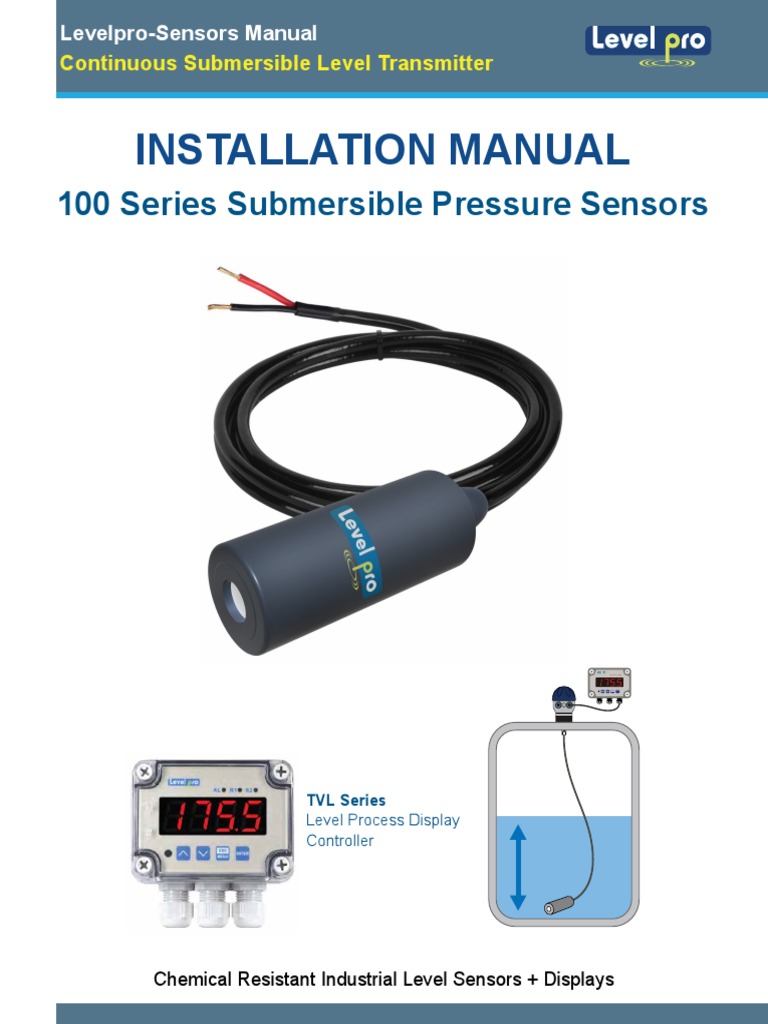 INSTALLATION MANUAL 100 Series Submersible Pressure Sensors | PDF ...