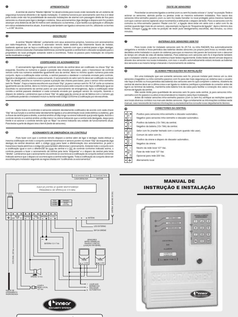 Central de Alarme Master Hibrida | PDF | Radar | Rede sem fio