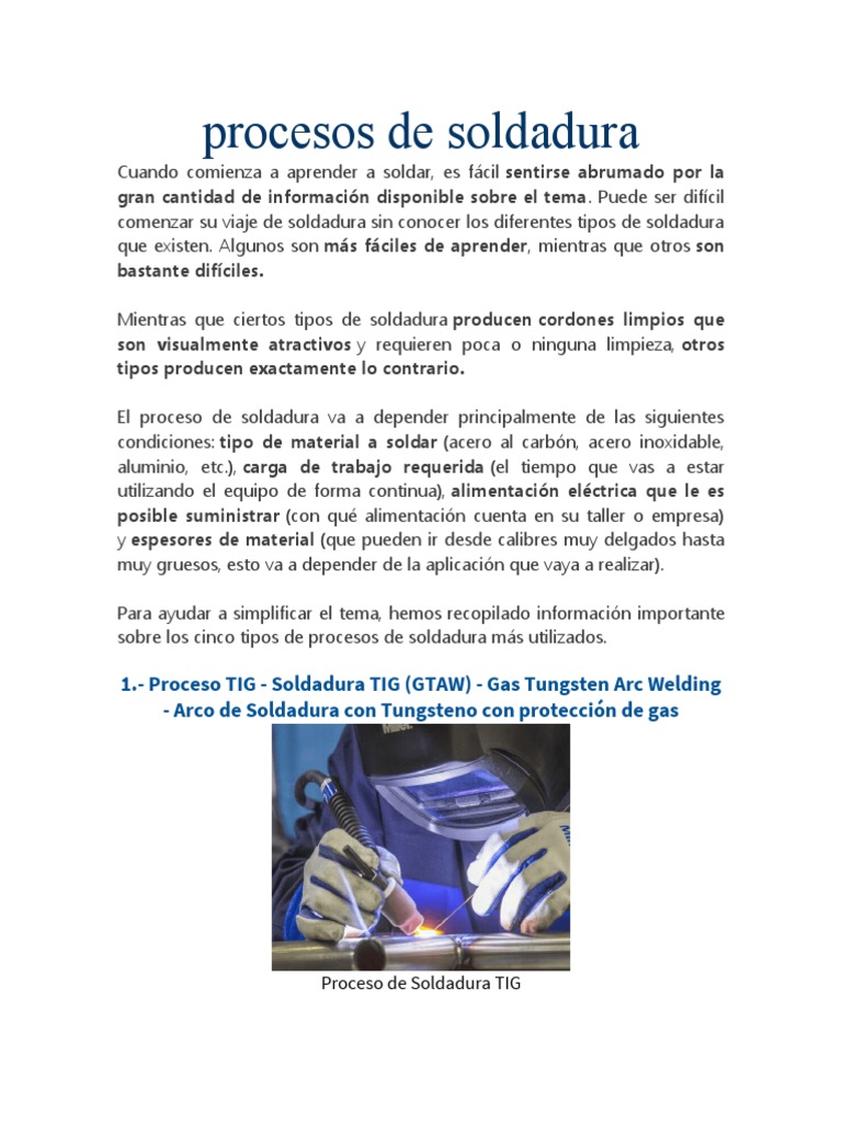 Procesos de Soldadura | PDF