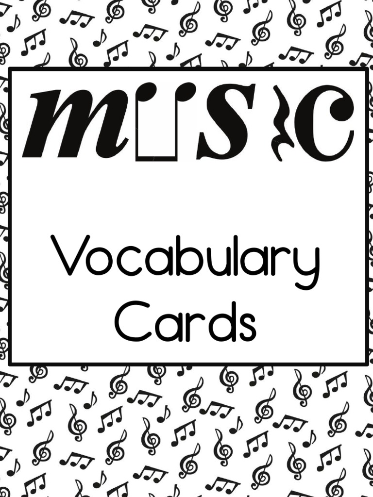 Music Theory Vocabulary Cards | PDF | Clef | Notation