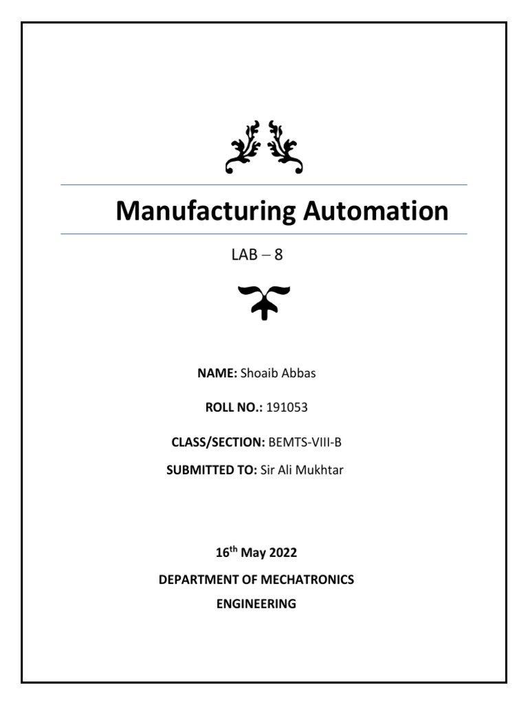 Lab 8 | PDF | Automation | Programmable Logic Controller