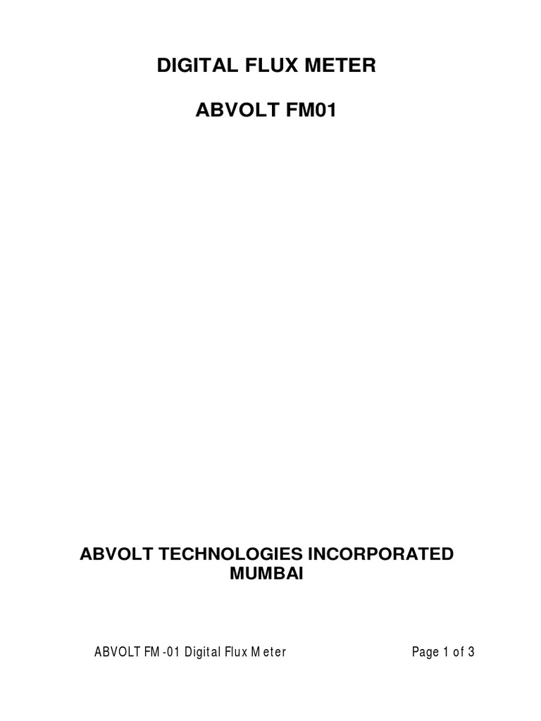 Digital Flux Meter | PDF