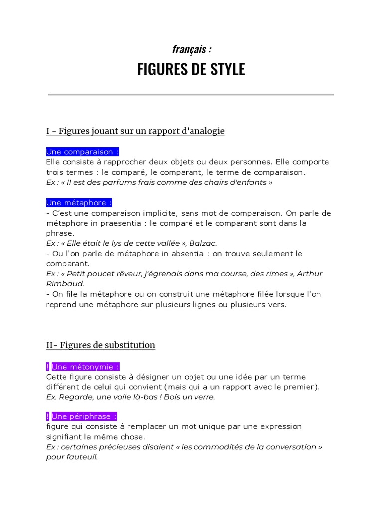 figures de style | PDF