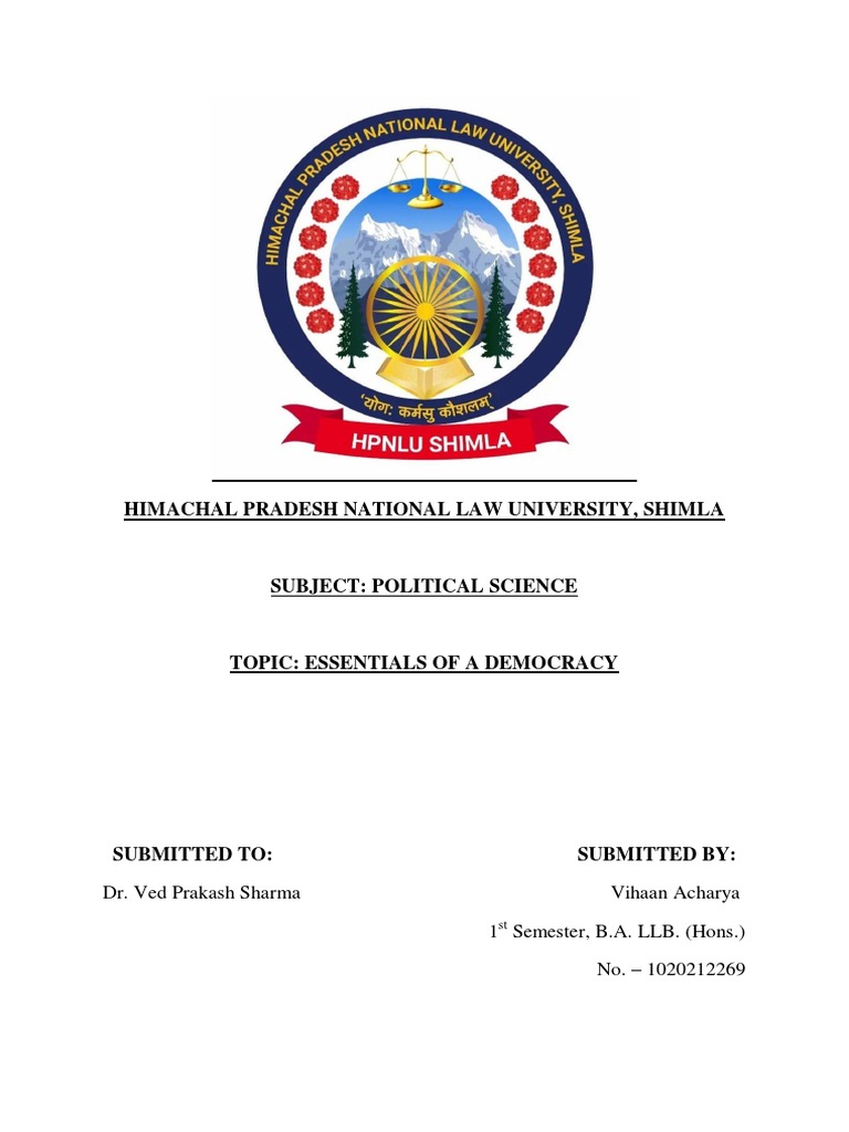 1st Sem Pol Sci Assignment | PDF