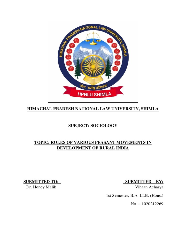 Peasant Movements in Rural India | PDF | Rural Development | Social ...