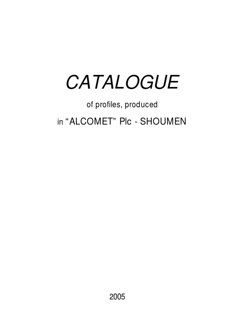 Catalogue: "Alcomet" PLC - Shoumen | PDF | Technology & Engineering