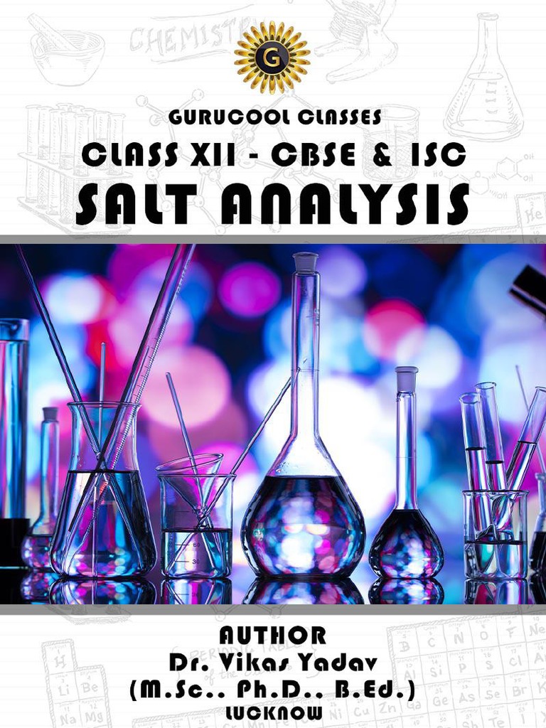 Salt Analysis For Class XII - by Dr. Vikas Yadav | PDF