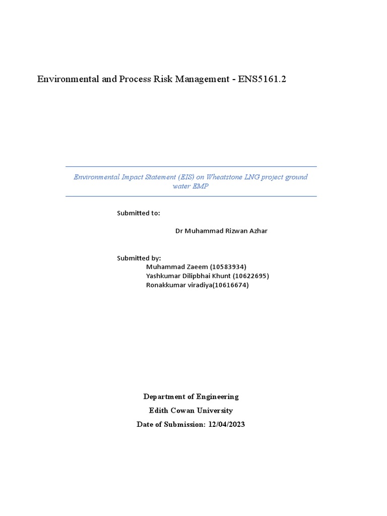 Environmental Impact Statement (EIS) Final | PDF | Sustainable Energy ...