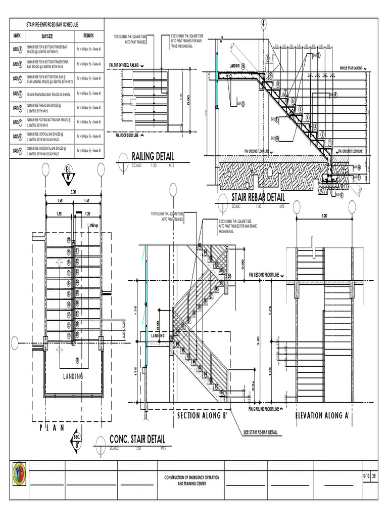 Railing Detail: C D 4 D C | Download Free PDF | Structural Engineering ...