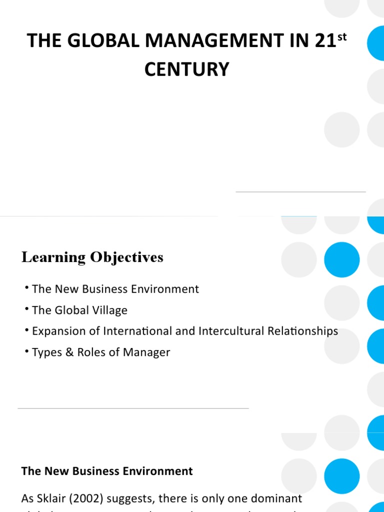 The Global Management in 21st Century | PDF | Globalization ...