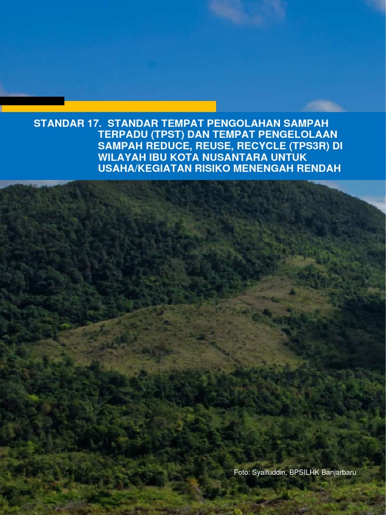 Standar Tempat Pengolahan Sampah Terpadu TPST Dan Tempat Pengelolaan Sampah Reduce Reuse Recycle ...