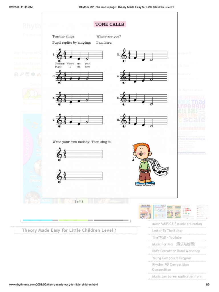 Rhythm MP - The Music Page - Theory Made Easy For Little Children Level ...