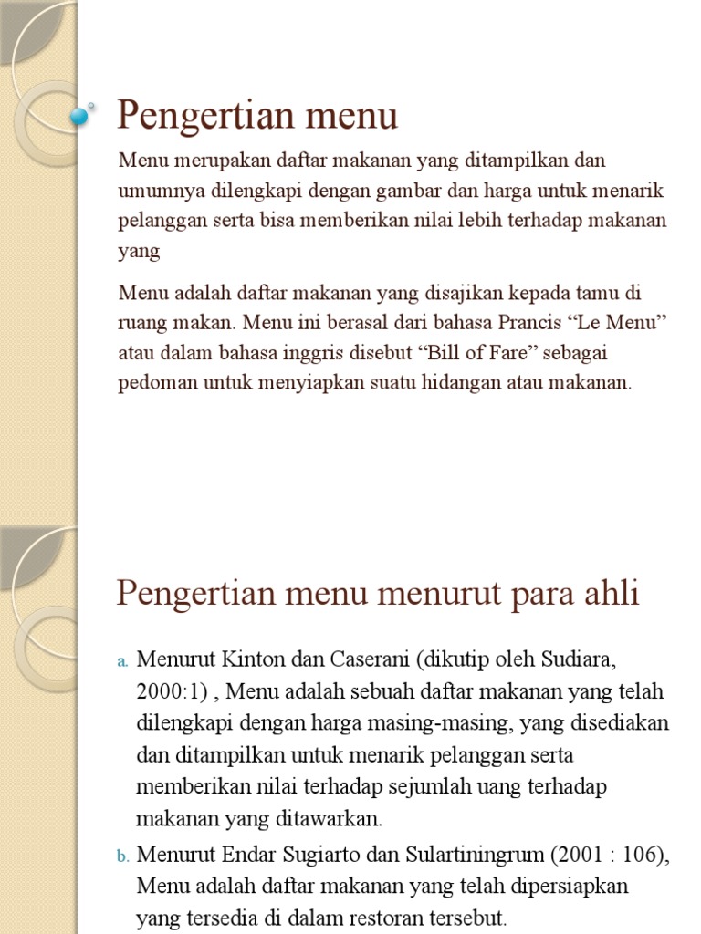 Modul Tata Hidang | PDF