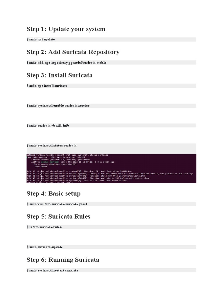 Installation Suricata IDS Sur Ubuntu | PDF