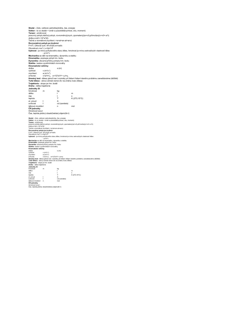 Fyzika 1 Komplet Tahak | PDF
