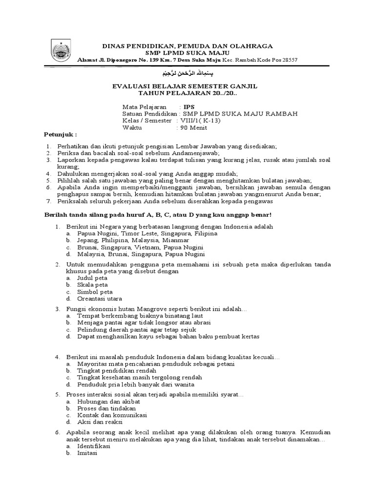 Soal Ujian Genap KLS 9 | PDF