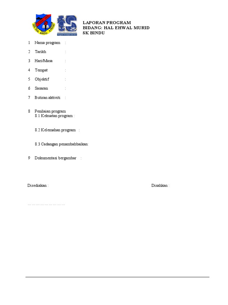 PK01-3 Format Laporan Hem | PDF