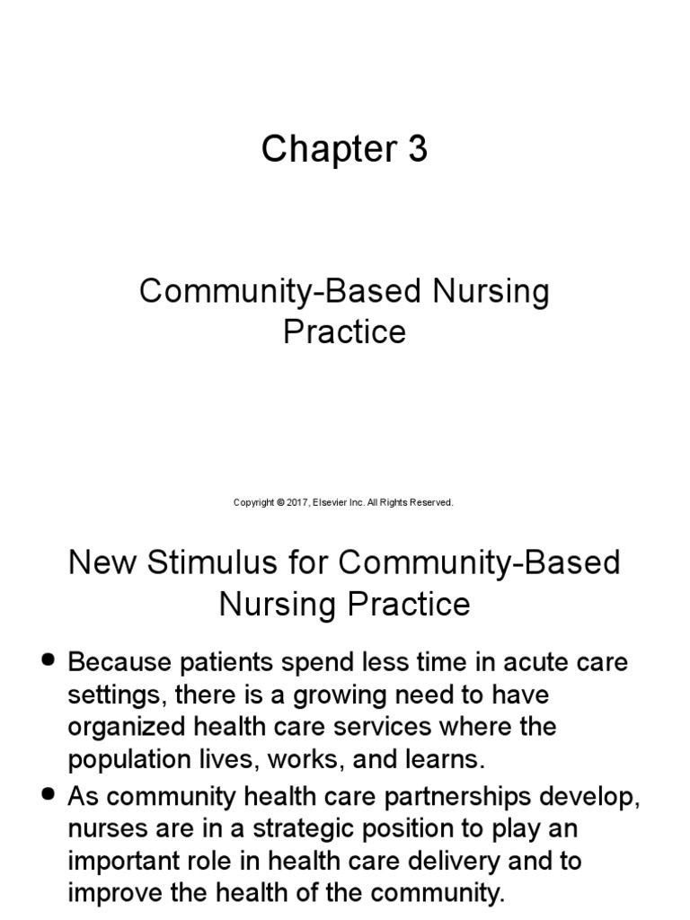 Chapter 003 Community Based Nursing Practice | PDF