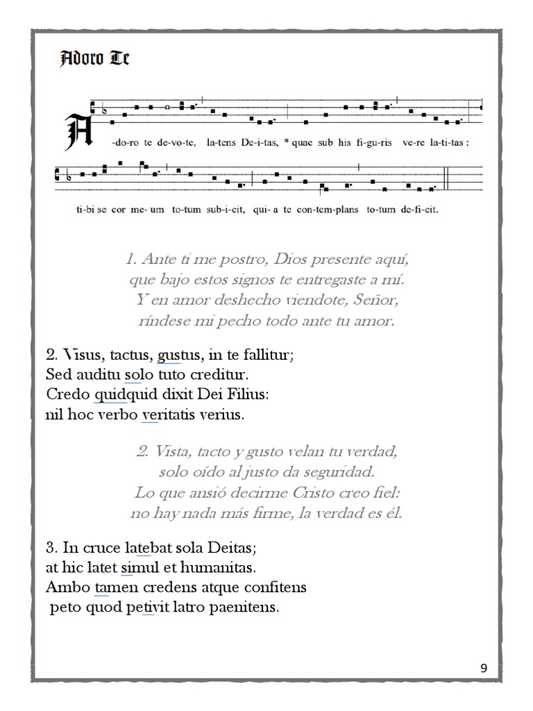 Me postro ante Ti, Señor: Letra y Fe | PDF