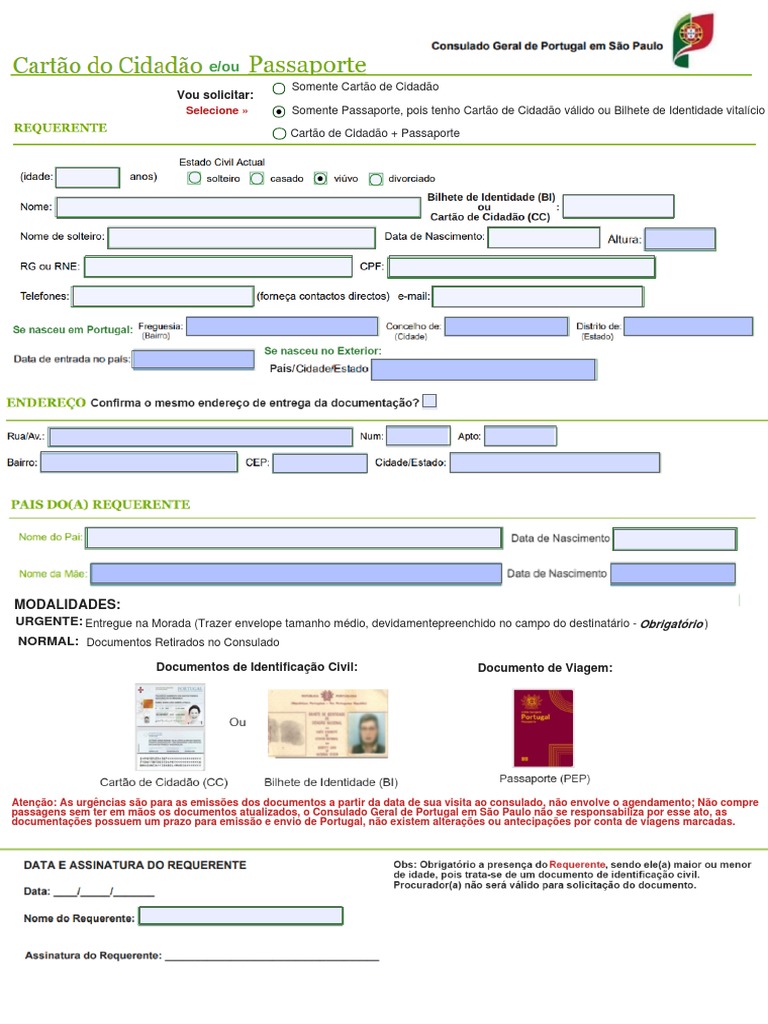 Formulário CC e PEP | PDF