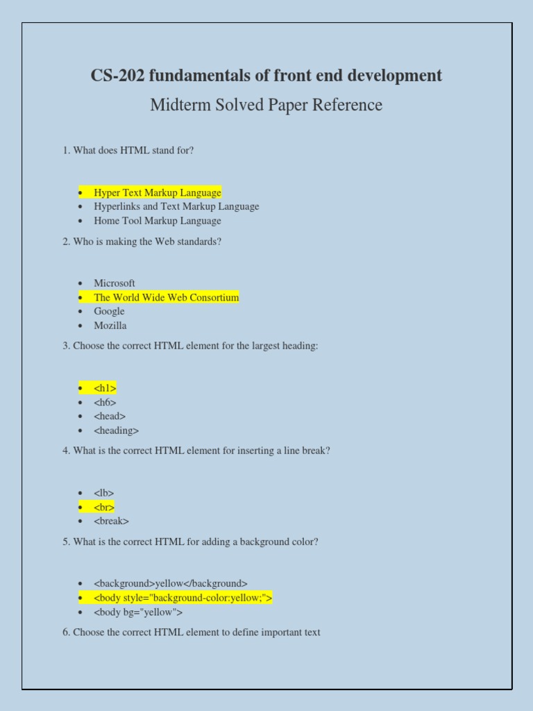 CS202 MidTerm MCQs With Reference Solved by Arslan Download From | PDF CS202 MidTerm MCQs With Reference Solved by Arslan Download From | PDF