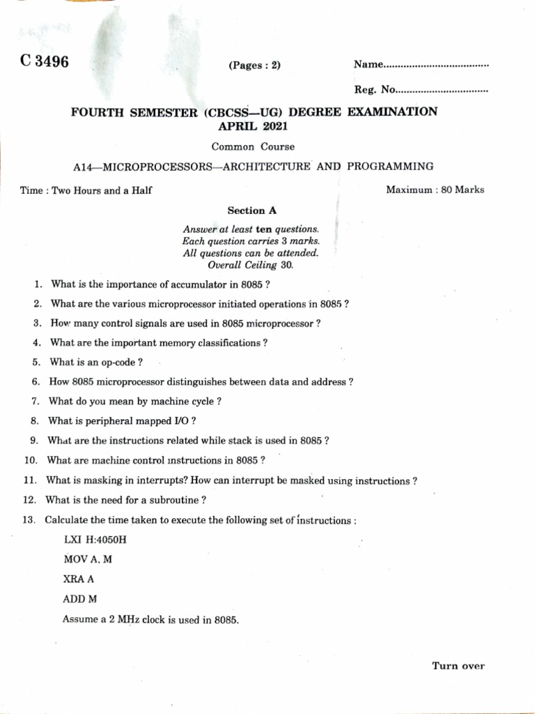 Microprocessor April 2021 | PDF | Integrated Circuit | Computer Architecture