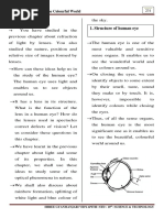 Class10 Human Eye Notes | PDF | Eye | Human Eye