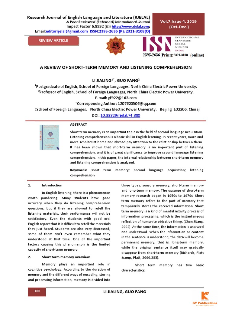 380-384 Li Jialing | PDF | Second Language Acquisition | Memory