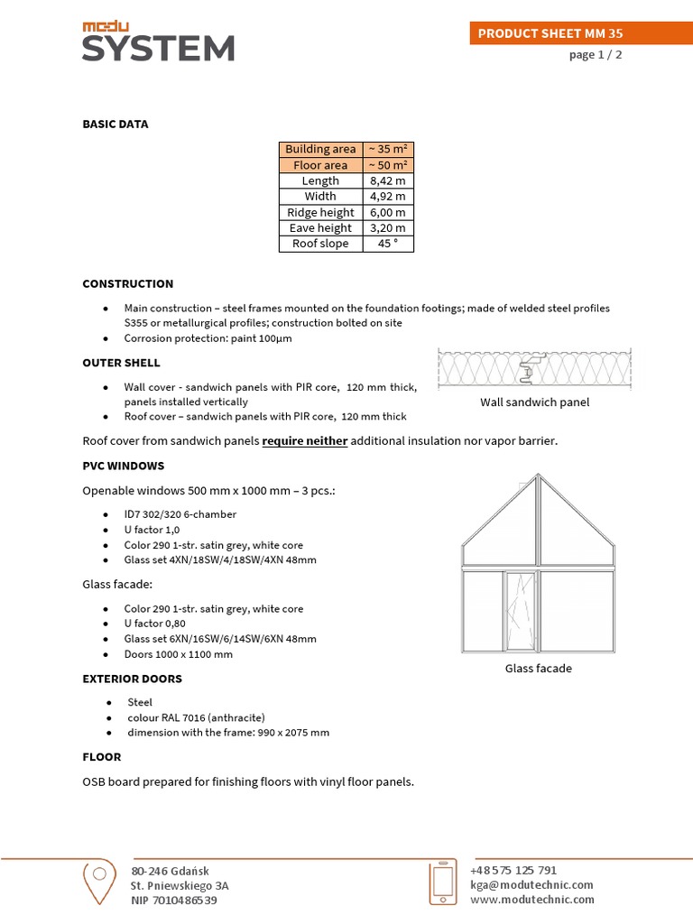 MM35 Product Sheet | PDF | Sink | Wall