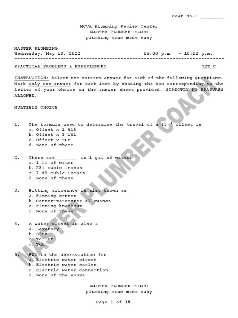 Set C Practical Problems Refresher Pdf 