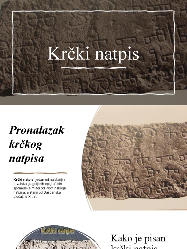 Krčki Natpis | PDF