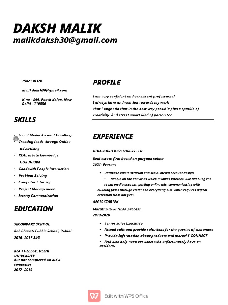 Grey Clean CV Resume Photo | PDF