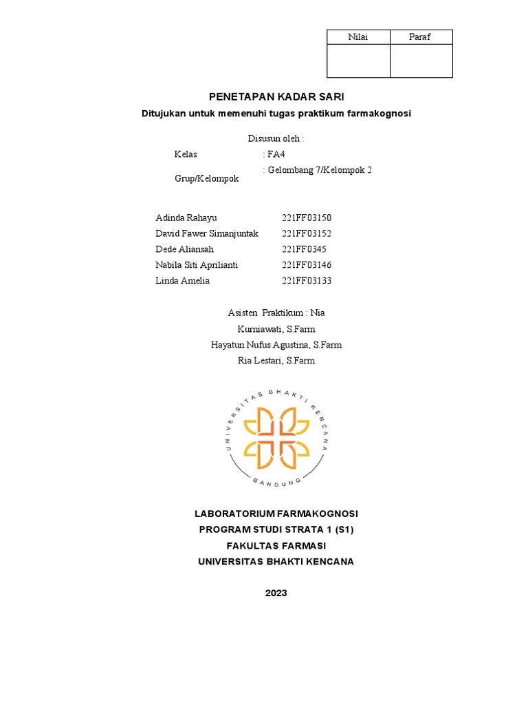 Laprak Kadar Sari Kel.2 G7 Fa4 | PDF